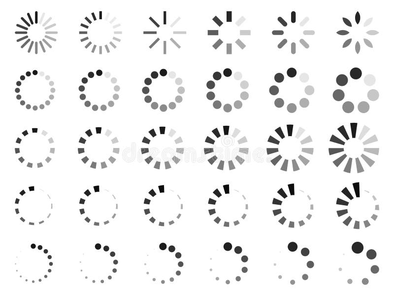 Vector Loading icons set stock illustration. Illustration of graphic ...