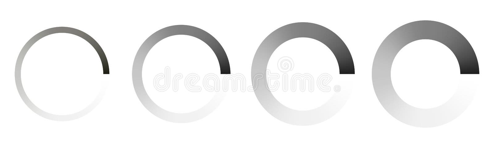 Set of Vector Loading Icons Stock Illustration - Illustration of ...