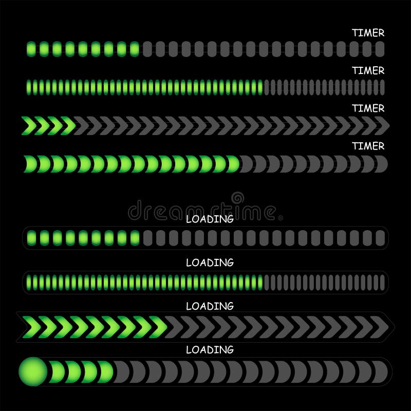 Vector Loading Signs and Timer Signs Stock Vector - Illustration of ...