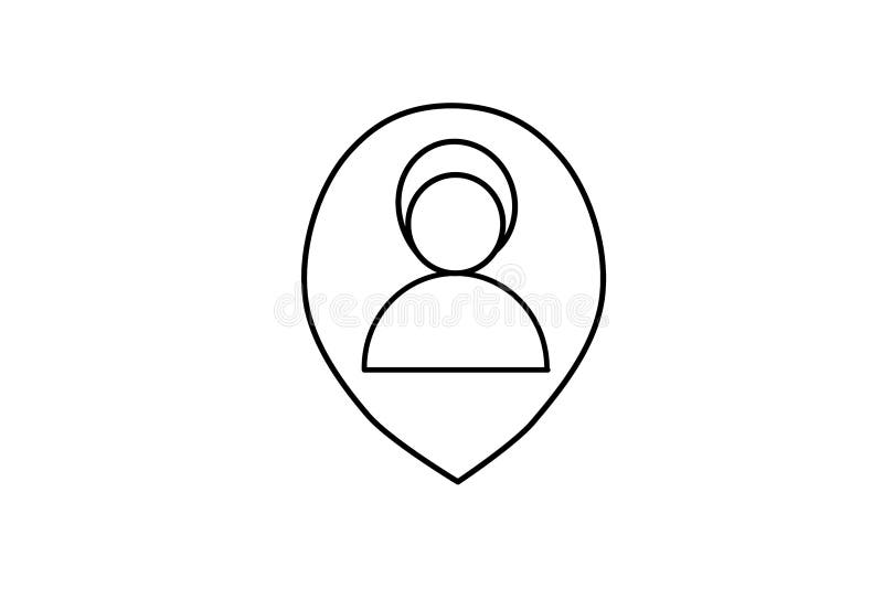 Vector. Location of a Person. Illustration of Flat Icon. Modern Design ...