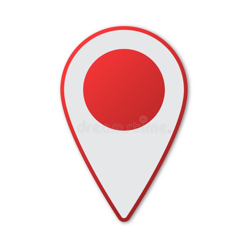 Vector Location Pin Icon Isolated Stock Illustration - Illustration of ...