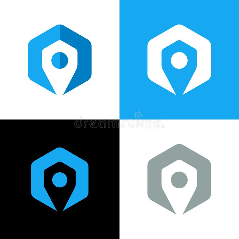 Vector Location Pin Icon, Map Pointer Logo Design Template Elements ...