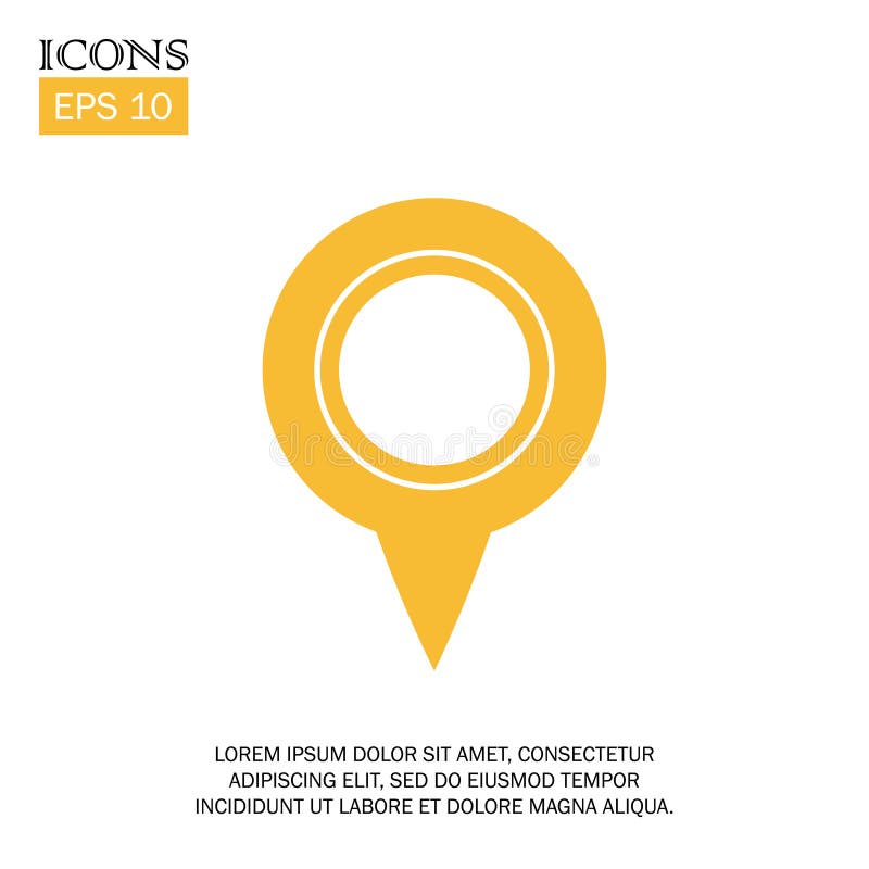 Vector Location Point Flat Design Icon Stock Vector - Illustration of ...