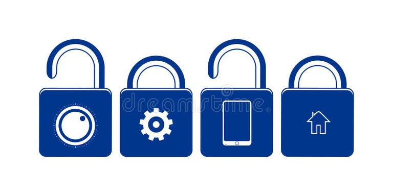Lock Icon Vector Set in Various Styles, Featuring Padlocks, Keyholes ...
