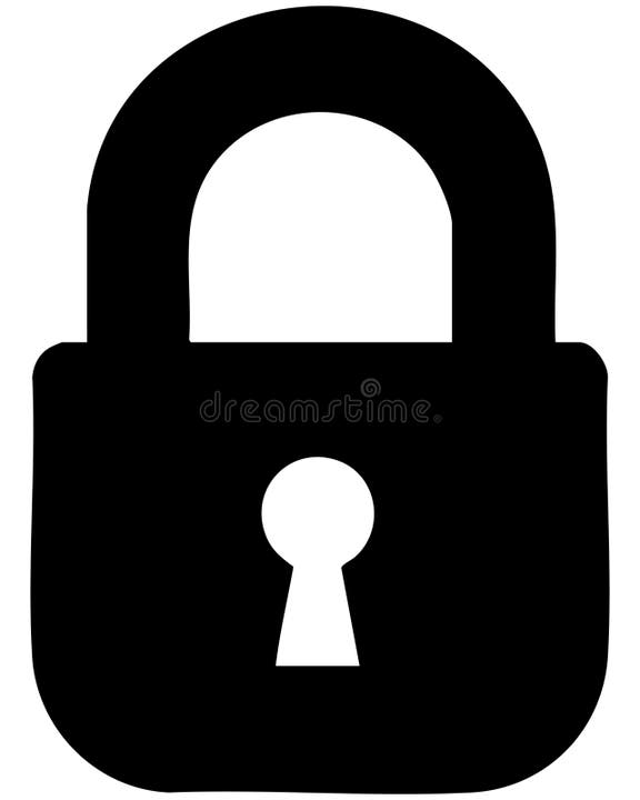 Vector Lock Shape Symbol Representing Security and Protection for ...