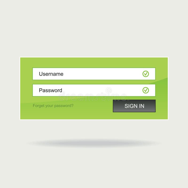 Vector Login Interface - Username and Password Stock Vector ...