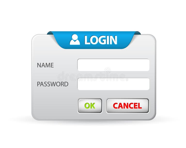 Vector login form template stock vector. Illustration of label - 22740415