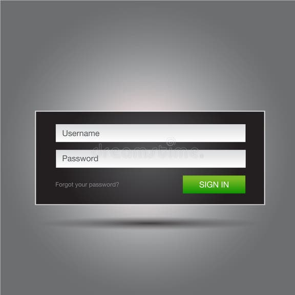 Vector login interface stock vector. Illustration of design - 23387500