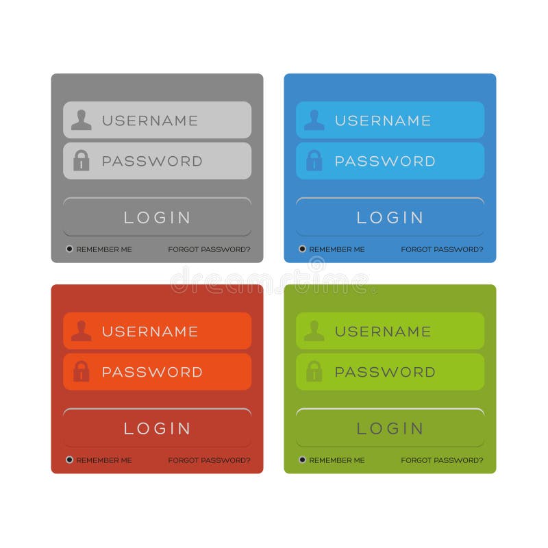 Vector Login Interface - Username and Password Stock Vector ...