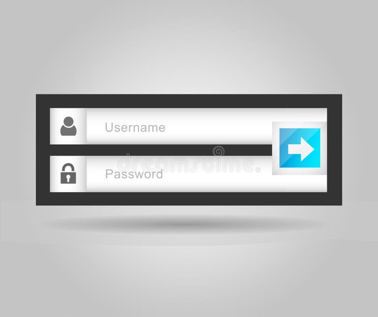 Vector Login Interface - Username and Password Stock Vector ...