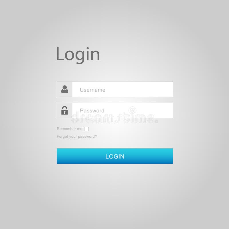 Vector Login Interface - Username and Password Stock Vector ...