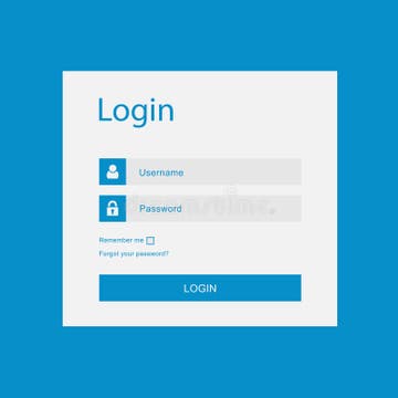 Vector Login Interface - Username and Password Stock Vector ...