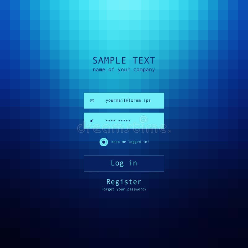 Vector Login Security Form Sample Stock Vector - Illustration of access ...