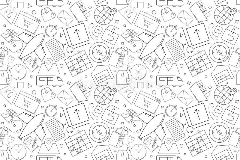 Vector Logistics Theme Background Stock Vector - Illustration of ...