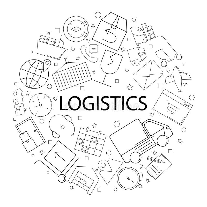 Vector Logistics Theme Background Stock Vector - Illustration of ...