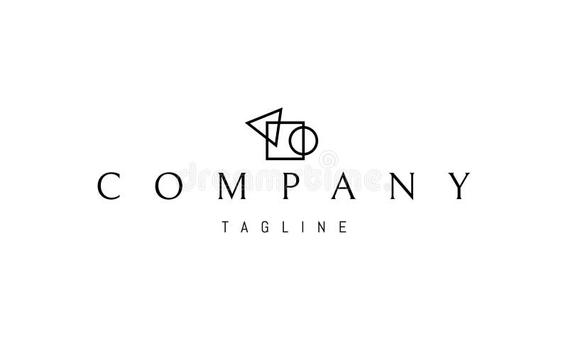 Vector Logo with an Abstract Image of a Composition of Geometric Shapes ...