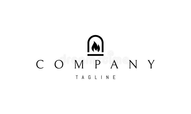 Vector Logo with an Abstract Image of Fire in a Stove. Stock ...