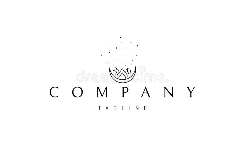 A Vector Logo with an Abstract Image of Leaves in a Bowl in the Form of ...