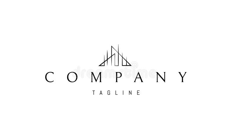 Vector Logo with an Abstract Image of a Modern Architectural Structure ...