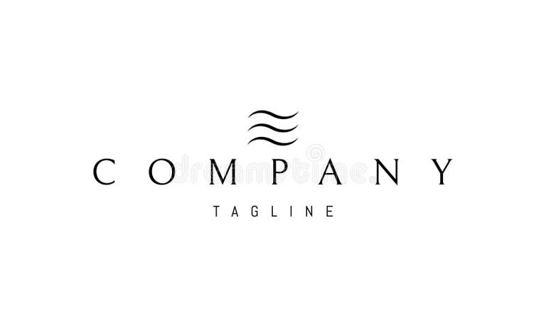 Vector Logo with an Abstract Image of Three Waves. Stock Vector ...