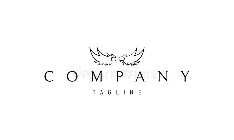 A Vector Logo with an Abstract Image of Wings with an Infinity Symbol ...