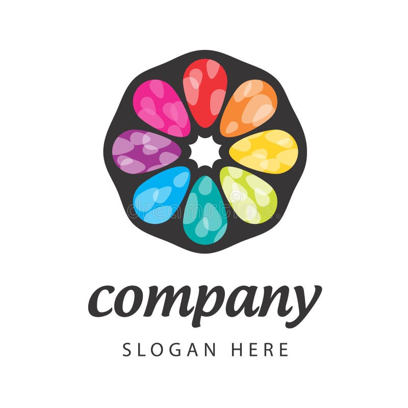 Sign colored petals stock vector. Illustration of electricity - 30086548