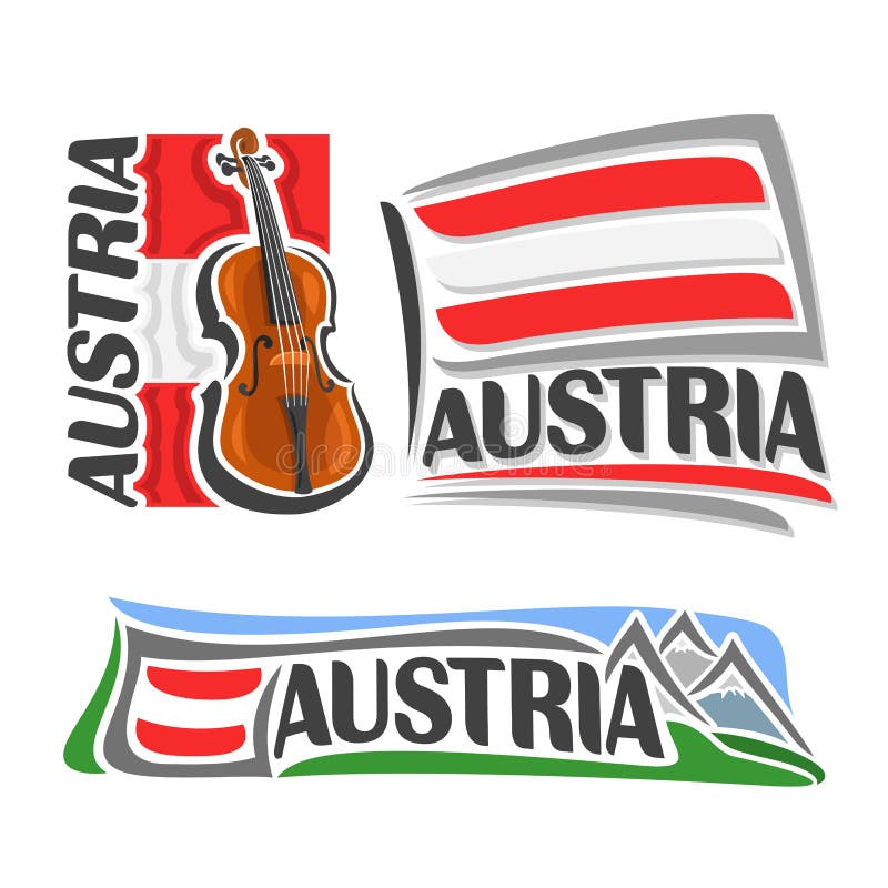 Vector logo for Austria stock vector. Illustration of emblem - 70238393