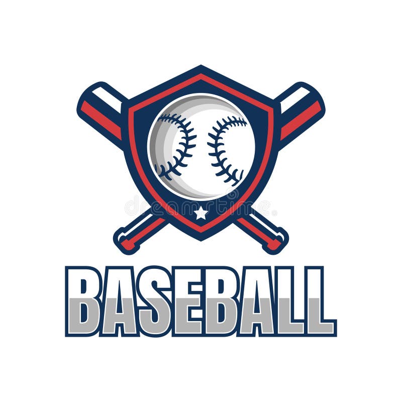 Vector Logo with Baseball Design in the Center of the Shield ...