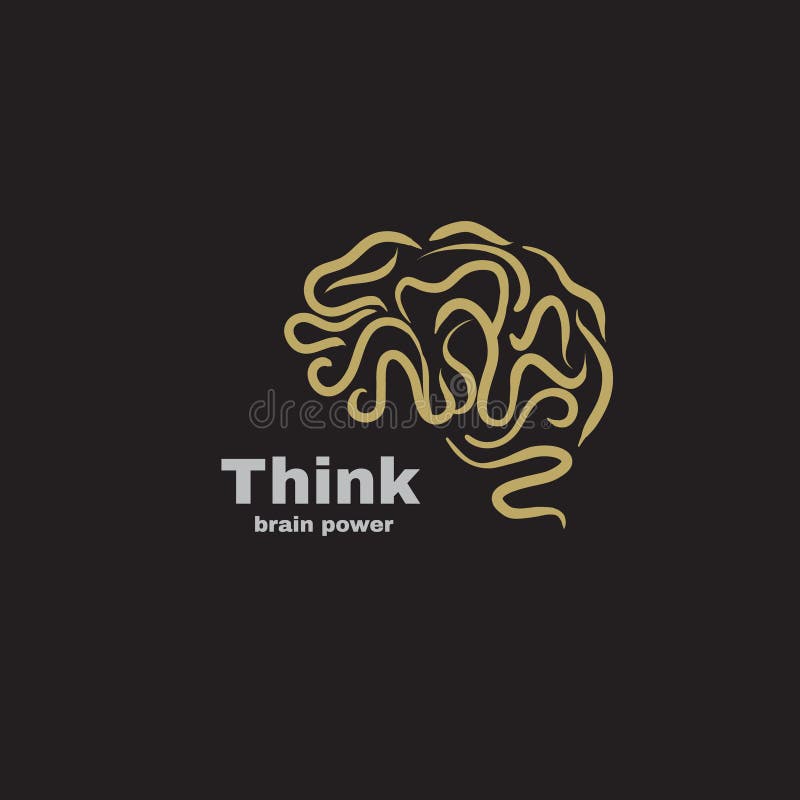 Vector logo brain power. stock vector. Illustration of medical - 87217647