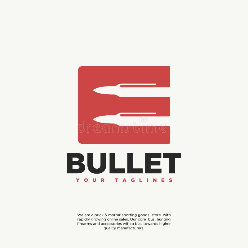 Vector Logo of a Bullet Emblem with a Negative Space Style Stock Vector ...