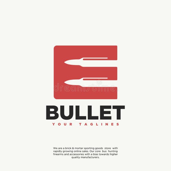 Vector Logo of a Bullet Emblem with a Negative Space Style Stock Vector ...