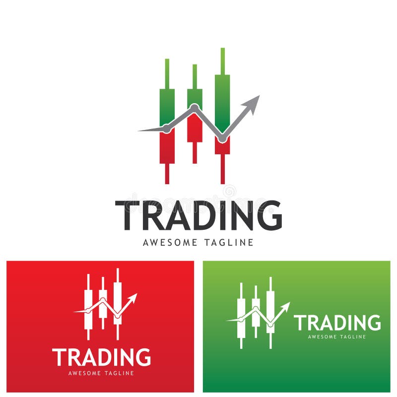 Vector Logo with Candlestick Trading Chart Analyzing in Forex. Stock ...