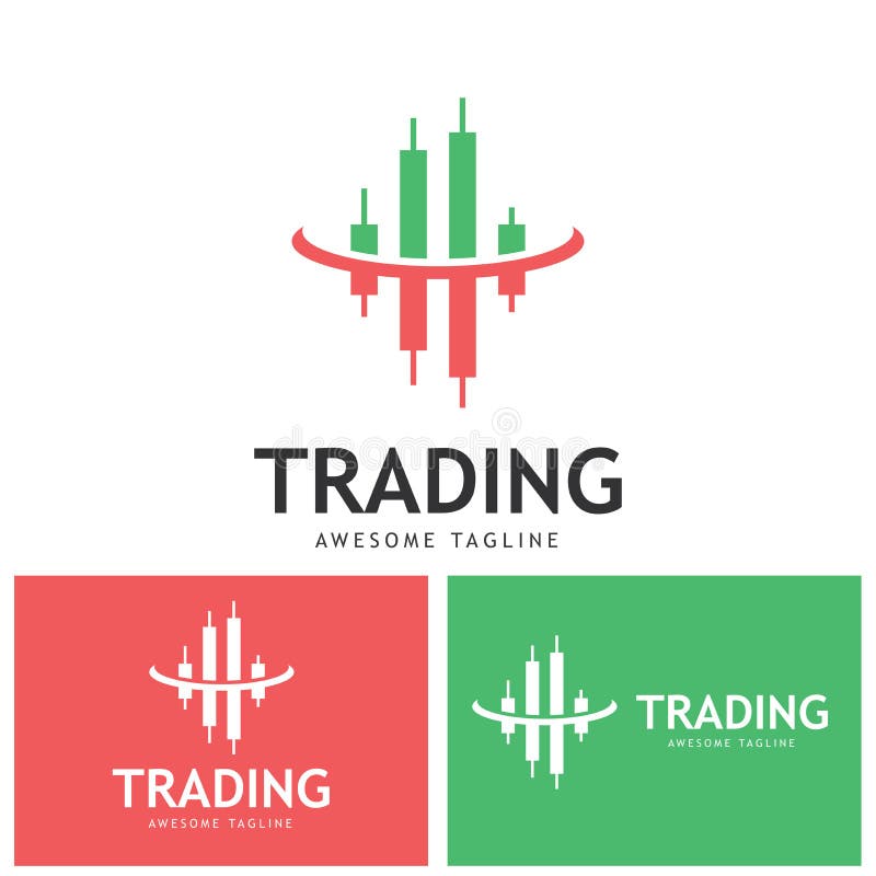 Vector Logo with Candlestick Trading Chart Analyzing in Forex. Stock ...