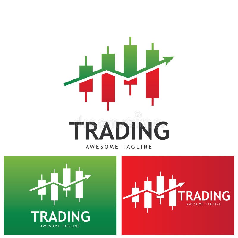 Vector Logo with Candlestick Trading Chart Analyzing in Forex. Stock ...