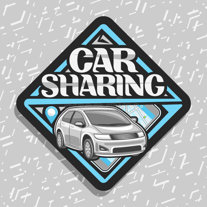 Vector Logo for Car Sharing Stock Vector - Illustration of phone, font: 144798068