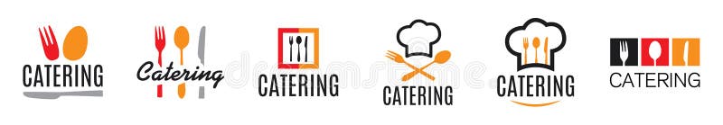 Vector Logo of Catering, Restaurant and Serving Stock Illustration ...