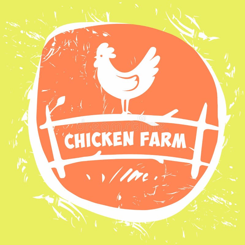 Vector logo. Chicken farm stock illustration. Illustration of ...