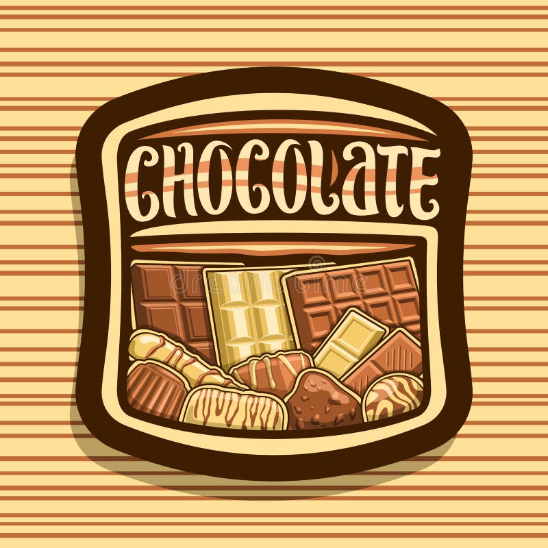 Vector logo for Chocolate stock vector. Illustration of belgian - 130075245