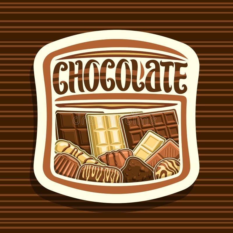 Vector logo for Chocolate stock vector. Illustration of logo - 130074938