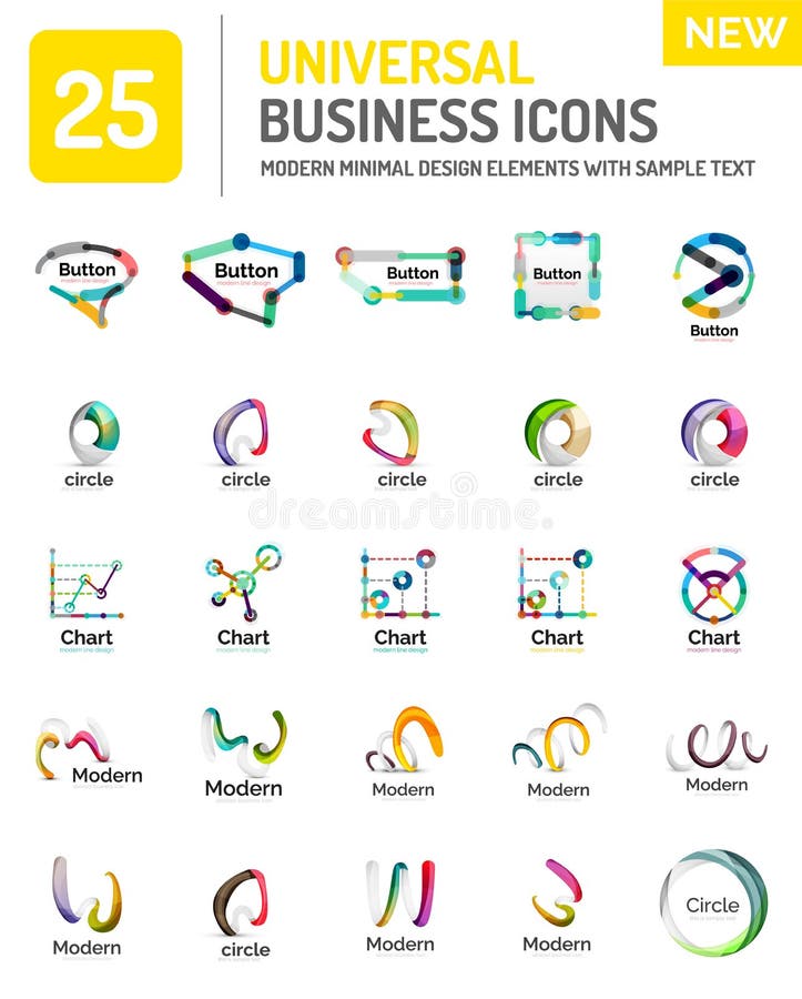 Vector logo collection stock vector. Illustration of abstract - 69657560