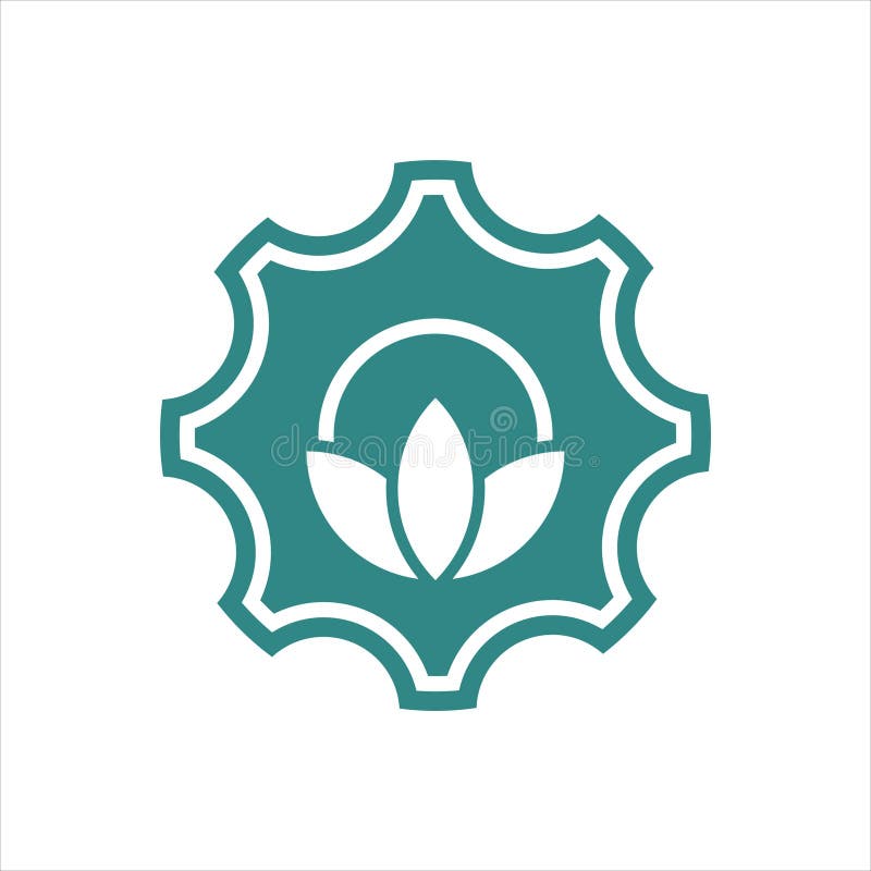 Nature Tech Cog Logo Design Stock Illustration - Illustration of font ...