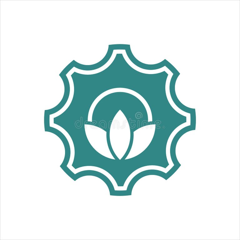 Nature Tech Cog Logo Design Stock Illustration - Illustration of font ...