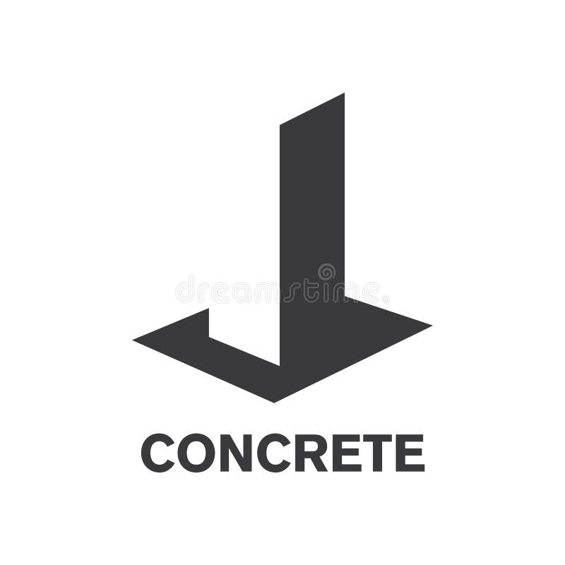 Vector Logo of Concrete and Concrete Blocks Stock Illustration ...