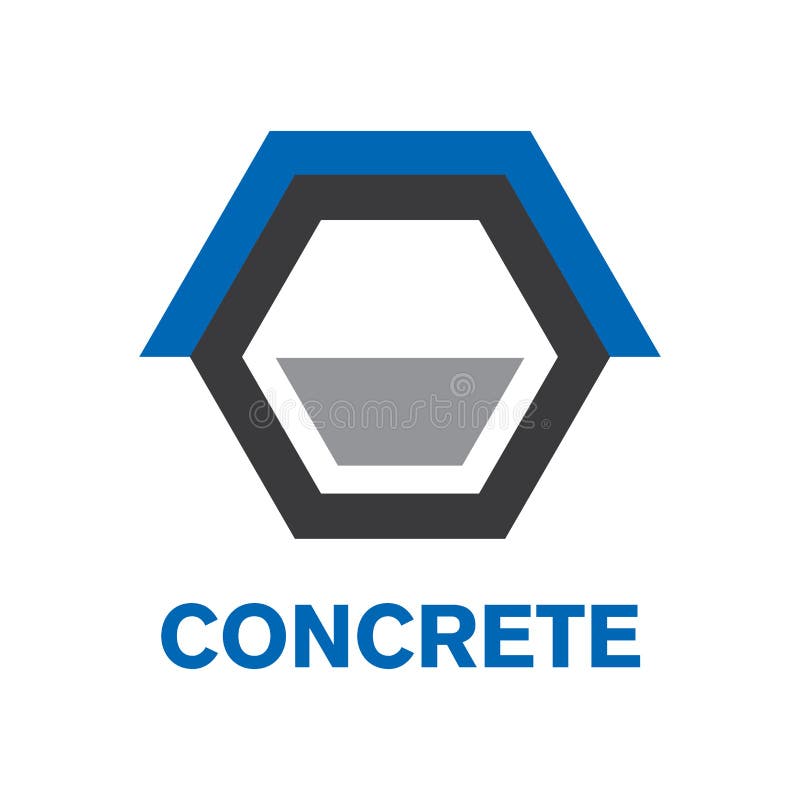 Vector Logo of Concrete and Concrete Blocks Stock Illustration ...