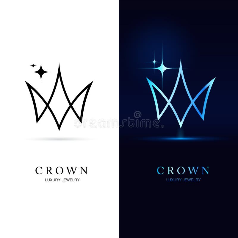 Vector Logo Crown in a Line Style Stock Vector - Illustration of vector ...