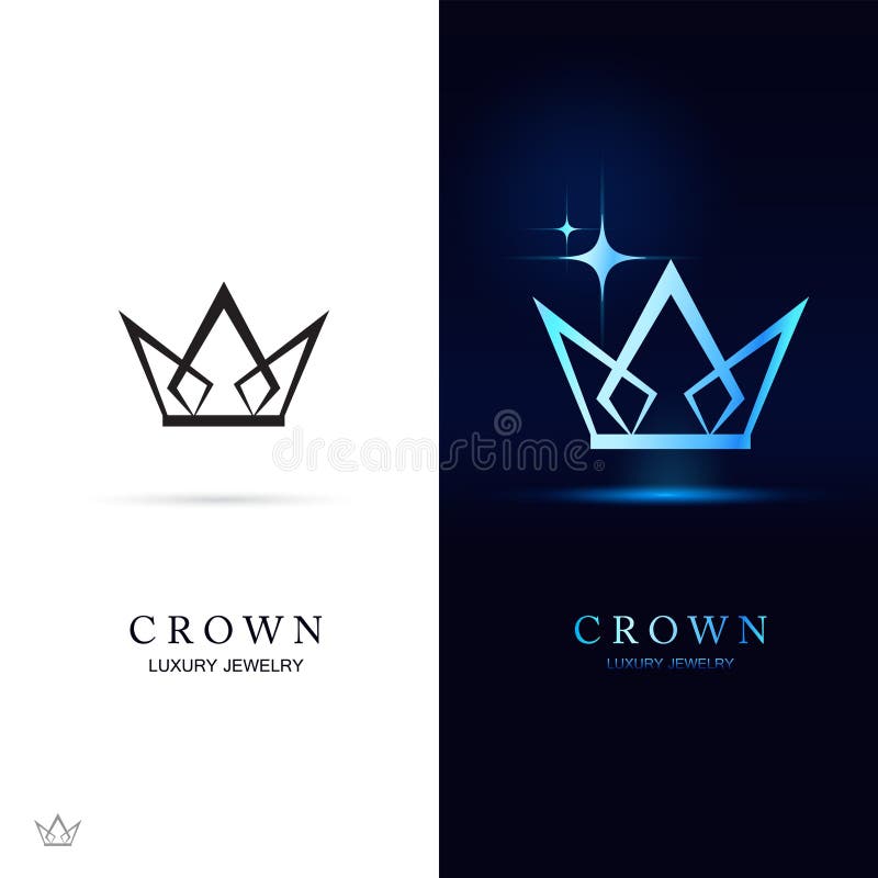 Vector Logo Crown in a Line Style Stock Vector - Illustration of royal ...
