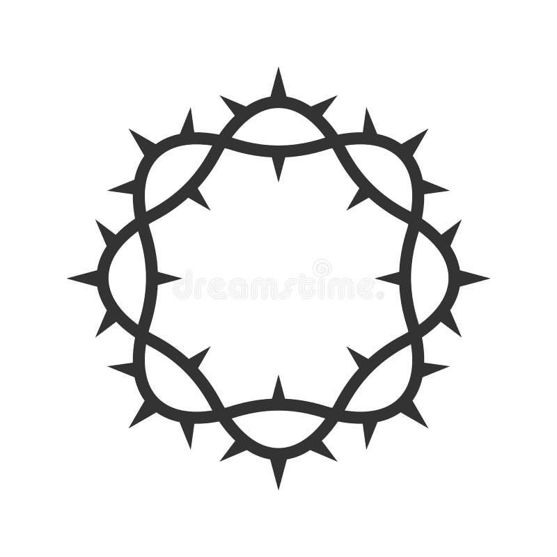 Vector Logo. Crown of Thorns of the Lord and Savior Jesus Christ Stock ...
