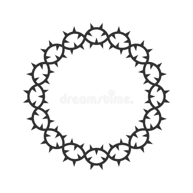 Vector Logo. Crown of Thorns of the Lord and Savior Jesus Christ Stock ...