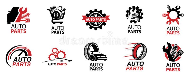 Vector Logo De Piezas De Coche Auto Reparación Ilustración del Vector ...