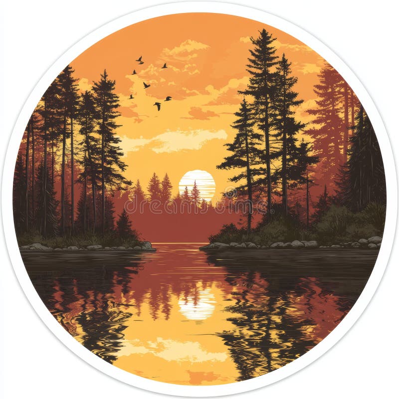 Sunset Lake Trees Logo Stock Illustrations – 474 Sunset Lake Trees Logo ...